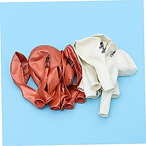 Abaodam 40 pcs Kit for Decor White Rose Ballons & Garland Decoration Latex Engagement Mrs To Mr Printed Gold Letters Day Valentines Letter Decorative Balloons Wedding and Party