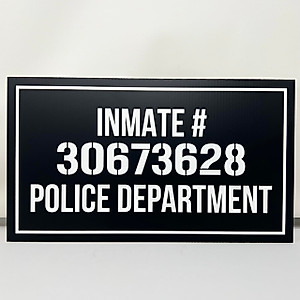 KING PROPS Mugshot Photo Booth Prop Sign - Perfect for Bachelorette, Bridal Shower, Wedding, Birthday Party, and More! Unique 14x8-inch Waterproof Photo Booth Accessory for Memorable Celebrations