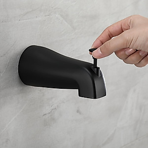 Esnbia 5.3" Slip-On Bathtub Spout, Matte Black
