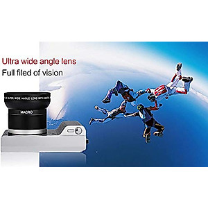 Digital Camera 24MP 4.0 Inch Touch Monitor Camera for Backpacking FHD Mini Compact Wide Angle Lens Pocket Camera for Photography(2 batteries Included)