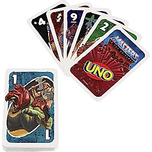 Mattel Games ​UNO Masters of The Universe Card Game for Kids, Adults and Game Night with Special Rule for 2-10 Players
