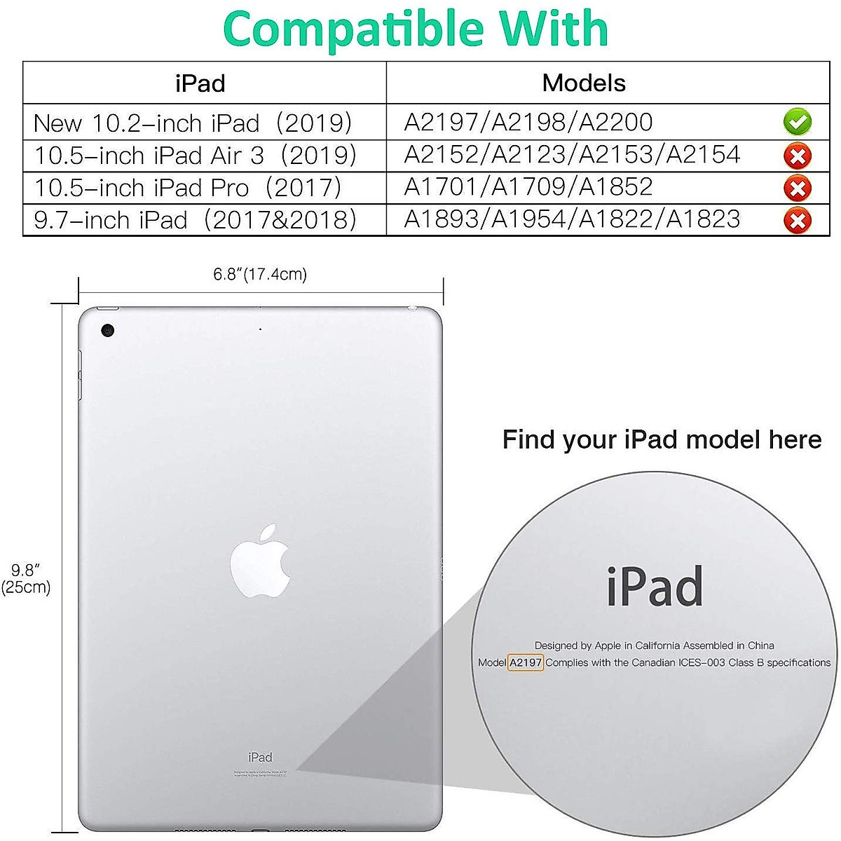 AICase Case for ipad 9th Generation/iPad 8th Generation/iPad 7th Generation,Kickstand Heavy Duty Shockproof Rugged Protective Case with Stylus for iPad 10.2 inch 2021/2020/2019