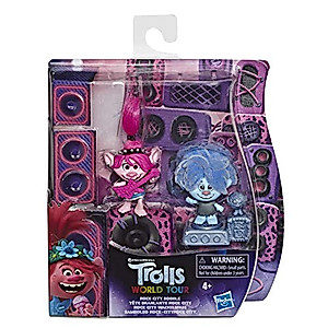 Trolls DreamWorks World Tour Rock City Bobble with 2 Figures, 1 with Bobble Action Plus Base, Toy Inspired by The Movie World Tour