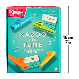 Ridley’s Kazoo That Tune Song Guessing Game – Fun Song Games for Families, Fast-Paced Game for 2-4 Players, Ages 8+ – Includes 4 Kazoos and over 200 Well-Known Tunes