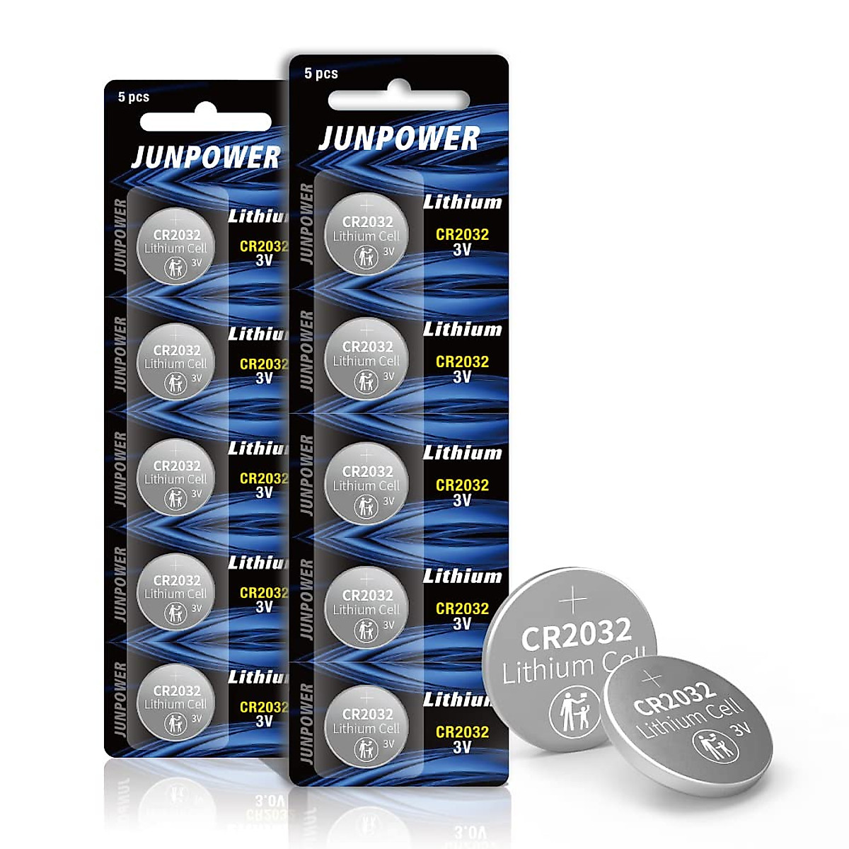 JUNPOWER PGSONIC CR2032 3V Lithium Battery (10pcs)