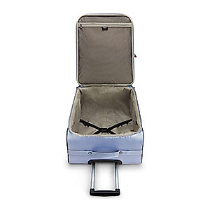 Kipling Parker Medium Metallic Rolling Luggage Clear Blue Metallic