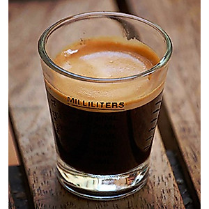 NCnnwovf Shot Glasses Measuring cup Liquid Heavy Glass Wine Glass Espresso Shot Glass 26-Incremental Measurement 1oz, 6 Tsp, 2 Tbs, 30ml Black and Red