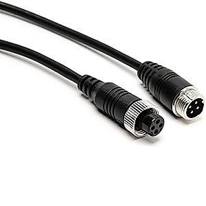 priaolker Car Video 4Pin Aviation Extension Cable for CCTV Rearview Camera Car Truck Trailer Camper Bus Motorhome Vehicle Backup Monitor Waterproof Shockproof System 3FT/1M