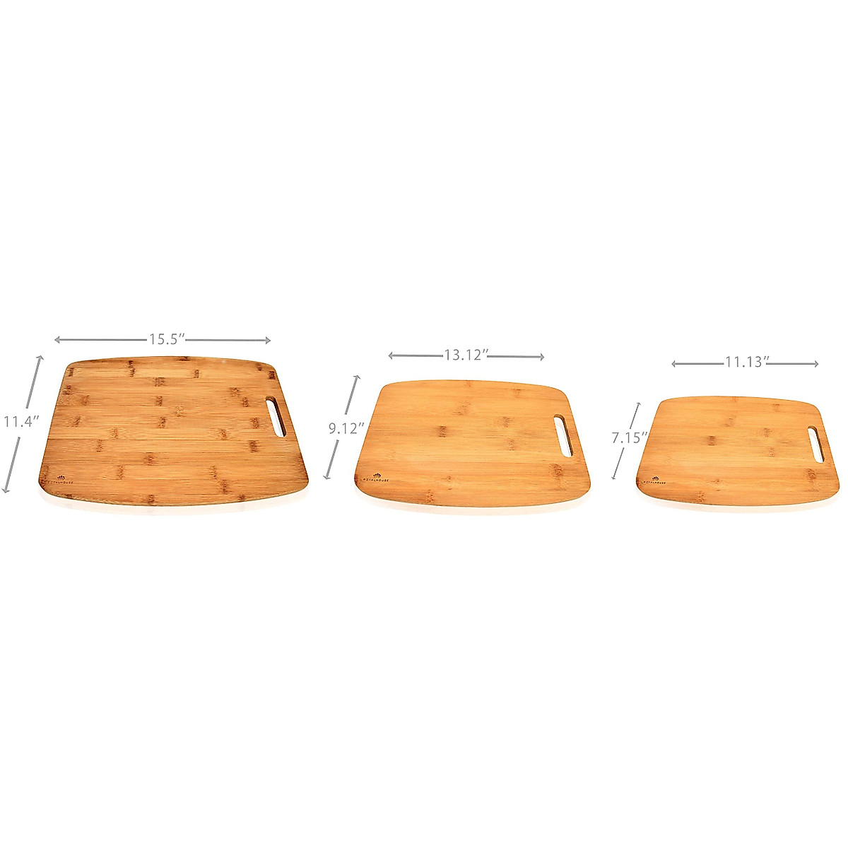 ROYALHOUSE Bamboo Cutting Board,Set of 3, Wood Chopping Board Set, Kitchen Cutting Board
