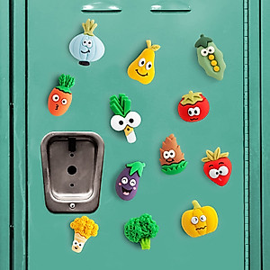 Geecandper 12 Resin Refrigerator, Mini Cute Fruit and Vegetable Refrigerator Decoration, Refrigerator Kitchen Decoration