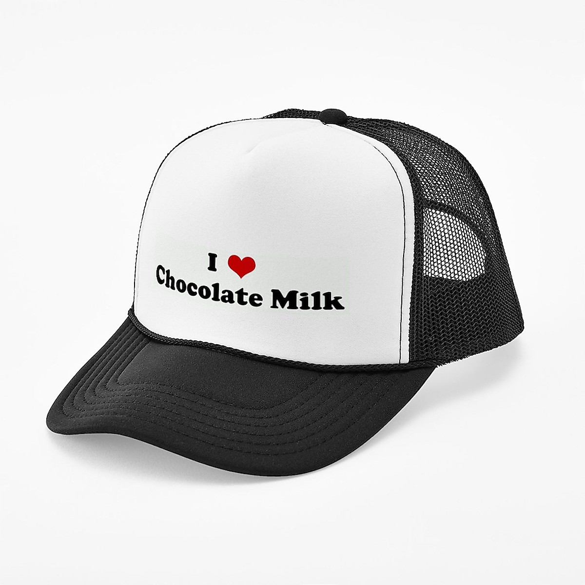 CafePress I Love Chocolate Milk Snapback Trucker Hat