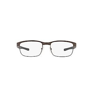 Oakley Men's Ox5132 Surface Plate Square Prescription Eyeglass Frames, Pewter/Demo Lens, 54 mm