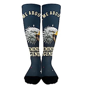AGREY Womens Trouser Socks Biden Tube Men Sock Athletic Crew Socks Fashionable askk me about my feminist agendaa Knee High Boot Socks Men's