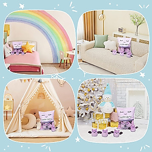 REFAHB Lucky Bat Plush Toy, Removable Stuffed Animal Plush Dolls, Soft Cute Plush Pillow Home Decoration Gift for Kids Girls' Birthday Christmas Halloween (5pcs a Bag, Purple)