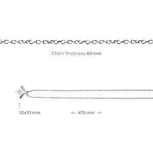 Zen Diamond Star Pendant Necklace - 0.02 Carat Geniune Diamond - Anniversary, Mother's Day, Birthday Gifts for women - Trendy 925k Sterling Silver Necklace with Jewelry Box (17.7" chain)