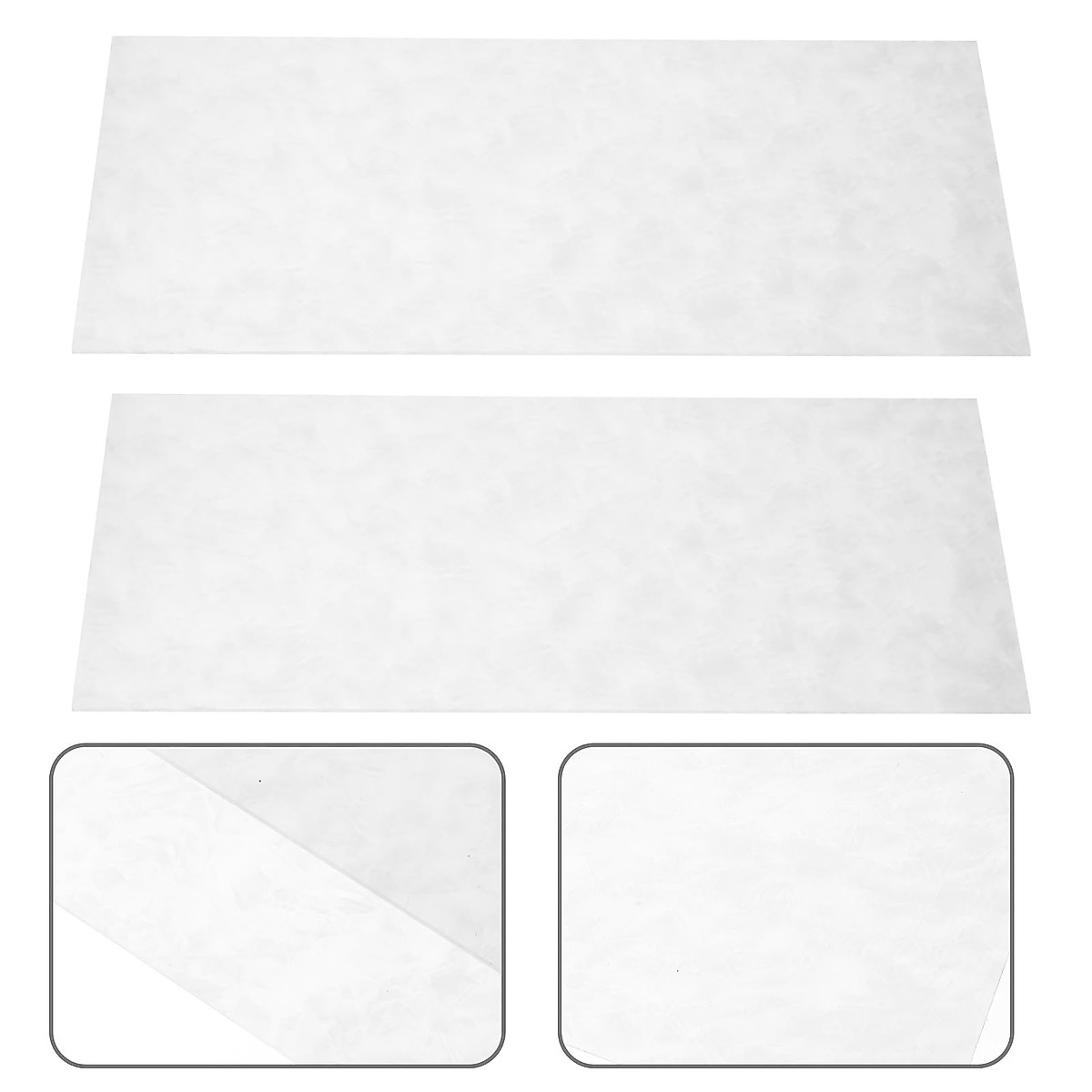 SUPVOX 2pcs Inlay Material White Mother of Pearl Shell Blanks Sheet Rectangle Inlay Material for Guitar