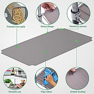 Slendor Wire Shelf Liner Value Pack of 5 Heavy Duty Waterproof Non-Adhesive Industrial Strength Plastic Mats for Tier Shelving Unit, 18 x 48 Inch Gray