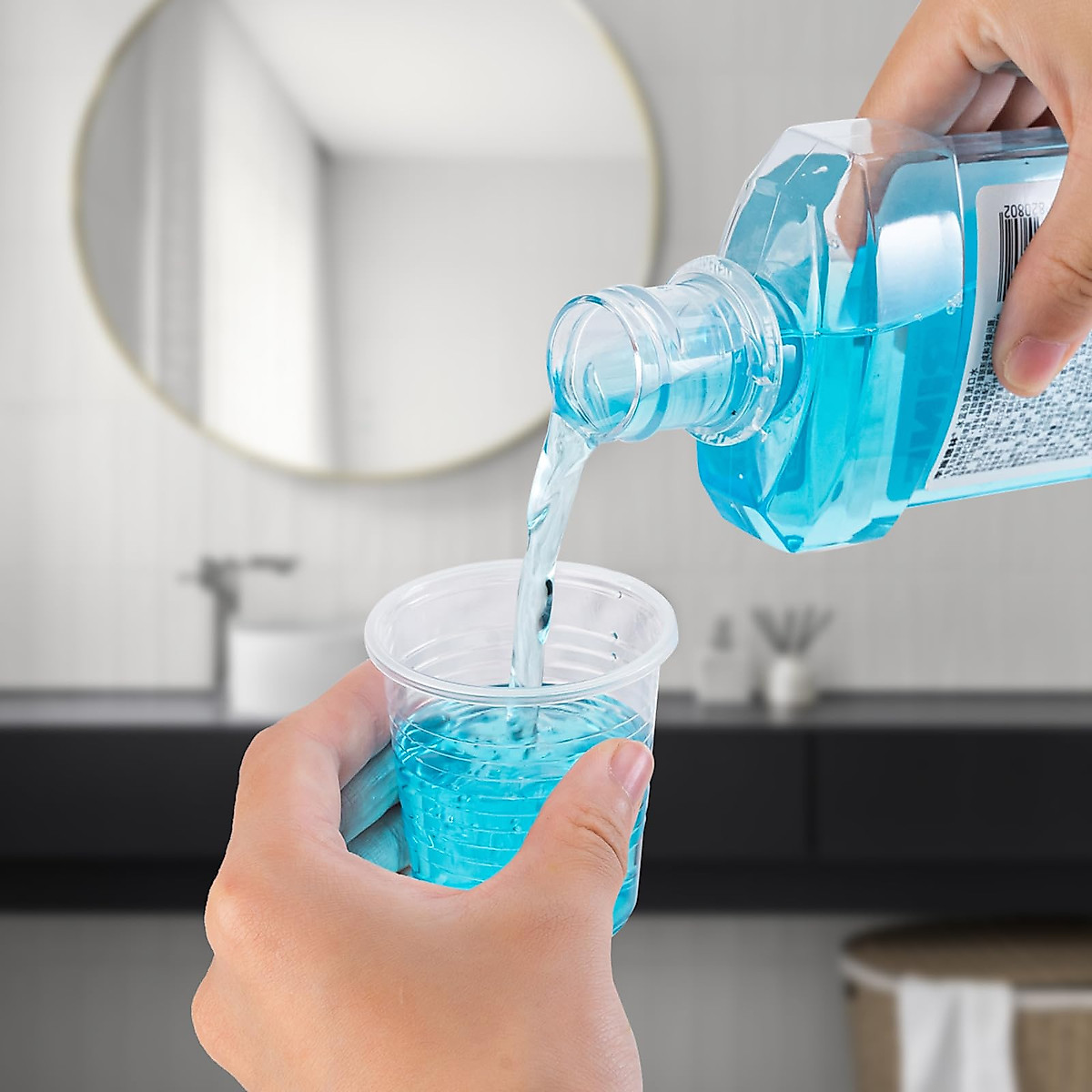 YEEHAW 3 oz Disposable Plastic Cups, 500 Pack, BPA-Free, Clear, Bathroom Mouthwash Cups, Ideal for Parties and BBQ