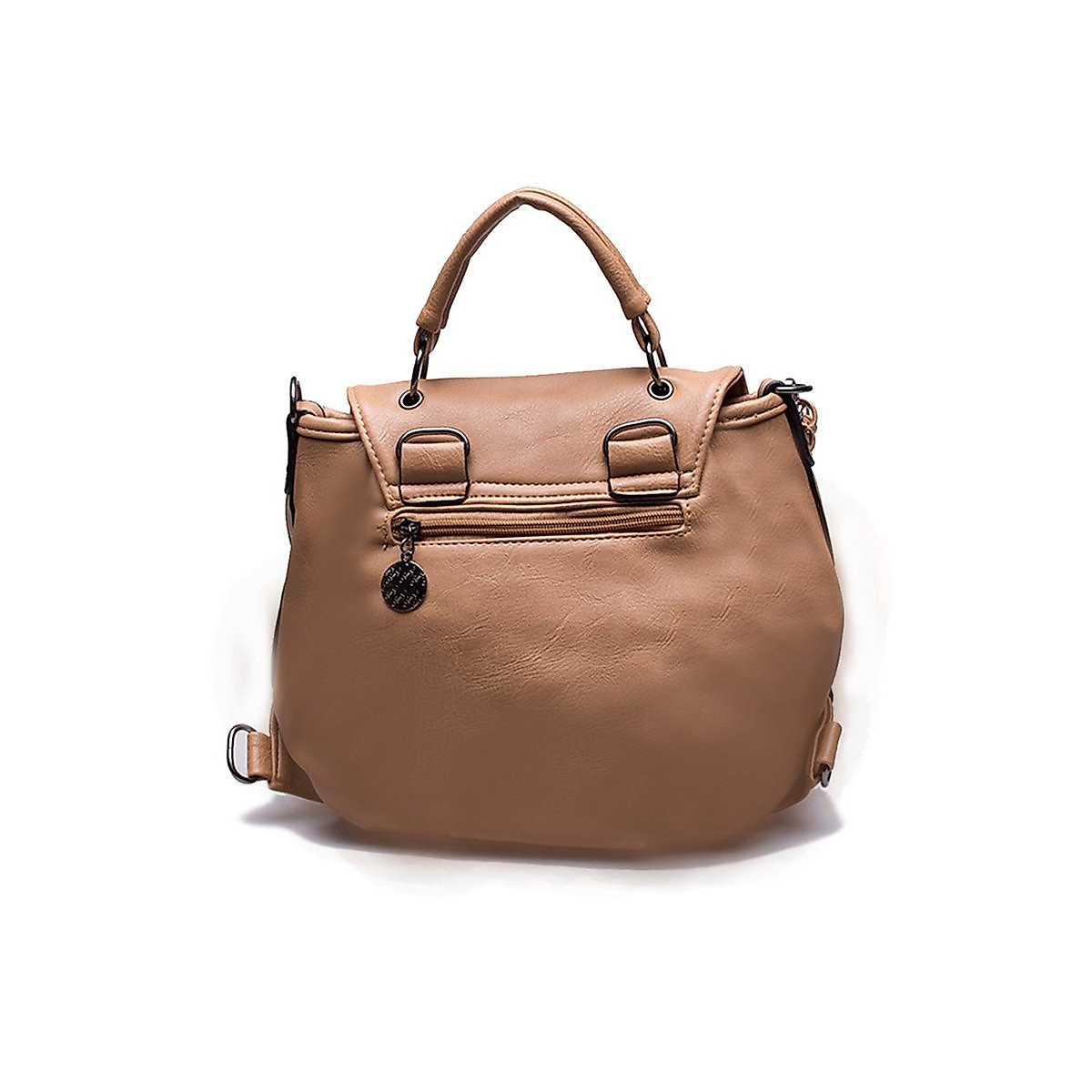 Amiya Women Leather Handbag Shoulder Bag (Beige)