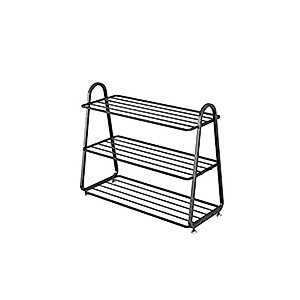 Shoe Rack Shoe Shelf Stackable Shoe Rack 3-Layer Shoe Rack Floor Standing Shoe Shelf Wrought Iron Shoe Storage Rack Entryway Living Room Bedroom Hallway Shoe Storage Organizer Shoe Bench Stackable Sh