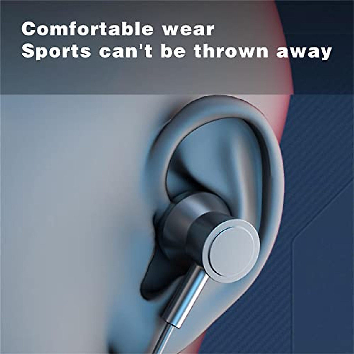 Wireless Bluetooth Halter Neck Headphones RGB Led Breathing Lamp Multi-Function Sports Earbuds in-Ear 5.3 Support Sd-Card, 3D Stereo Sound for Sports Gym