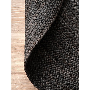 Aizza Trends Jute Carpet for Living Room, Jute Round Floor Mat, Rugs for Living Room, Jute Centre Table Carpet for Home Decore (2 X 2 Feet)