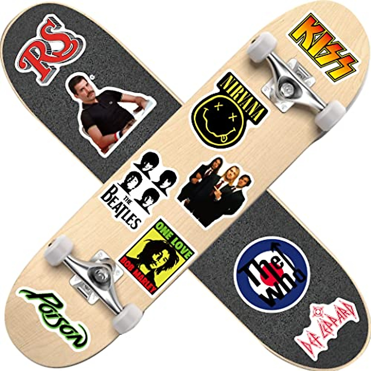 500 PCS Rock Band Stickers Pack Colorful VSCO Waterproof Stickers, Cute Aesthetic Stickers. Water Bottle, Laptop, Phone, Skateboard Stickers for Girls - Boys - Adults -teens .., Vinyl Sticker, guitar decals stickers (heavy metal, rock n roll)…