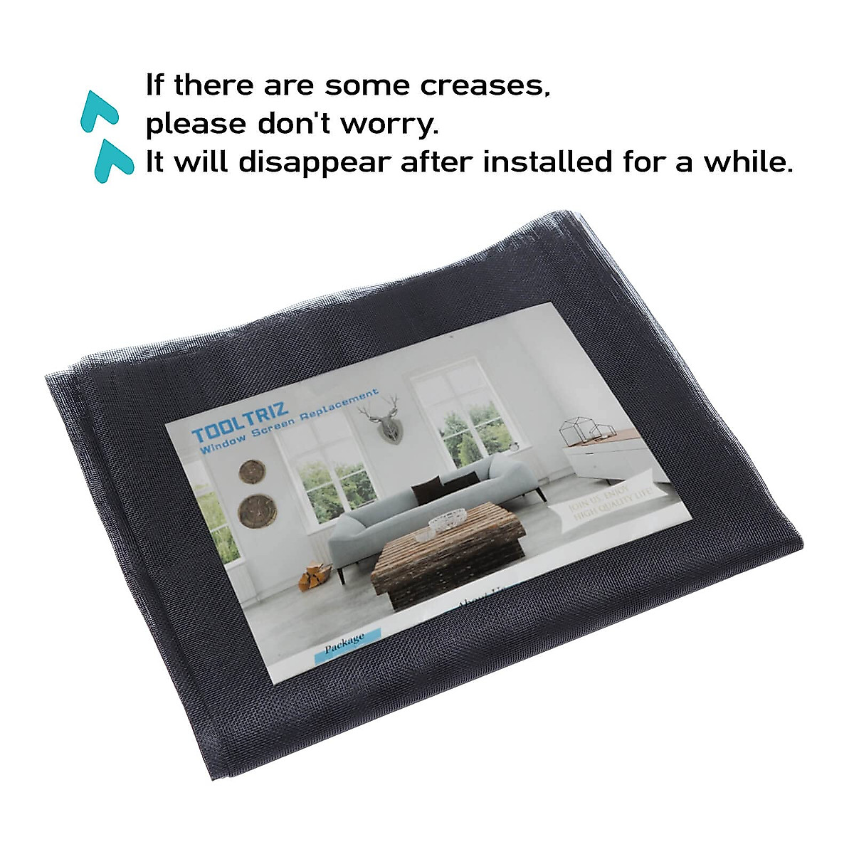 TOOLTRIZ Windows Screen and Screen Door Replacement, 48"x118" Durable Fiberglass Screen Mesh - Screen & Sliding Screen Door Repair for Patio & Window