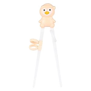 Learning Chopsticks Cartoon Training Tableware Kids Baby Eating Helper(type 1,yellow)