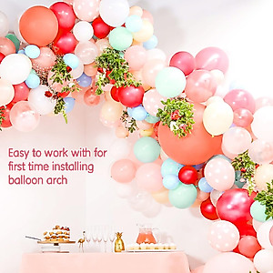 Balloon Arch Kit, 20 Rolls Balloon Arch Strip Kit for Garland, 164 Ft Balloon Tape Strip Double Hole, 1000 Dots Glue Point Tape for Birthday Valentines Wedding Graduations Party Decorations