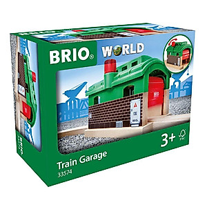BRIO World 33574 - Train Garage - 1 Piece Wooden Toy Train Accessory for Kids Age 3 and Up