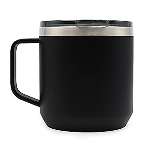 Yukon Outfitters Outdoor Camping Active Stainless Steel Freedom 16 oz Coffee Mug, Black