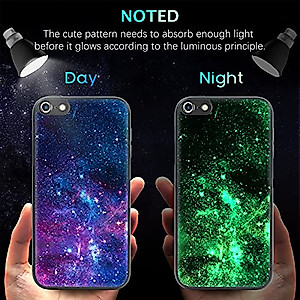 BENTOBEN iPod Touch 7th Generation Case, iPod Touch 6th / 5th Generation Case, Slim Fit Glow in The Dark Soft Flexible Bumper Protective Anti Scratch Non-Slip Cute Phone Cases Cover, Nebula Galaxy