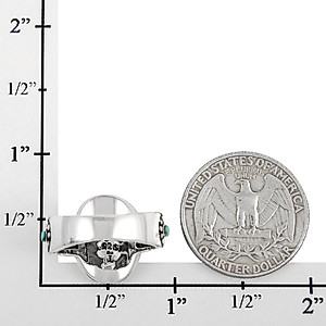 Turquoise Network Coral Ring Sterling Silver 925 Genuine Gemstones Size 6 to 11 (9)