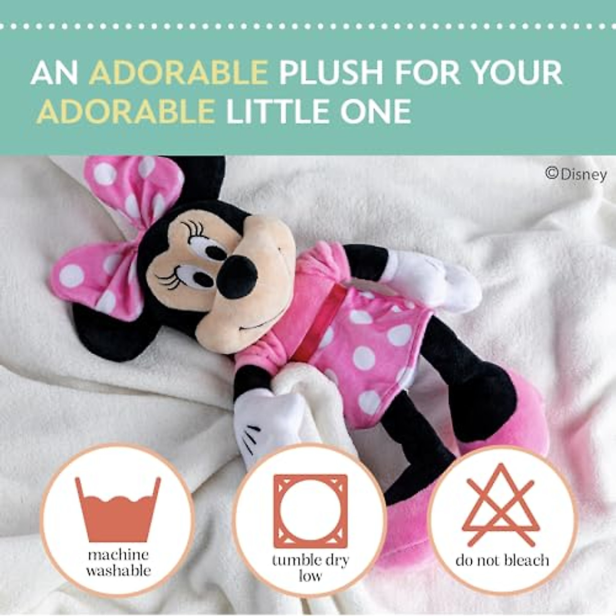 2018 Disney Minnie Mouse Pink Dress 15.5" Plush with Hangtag