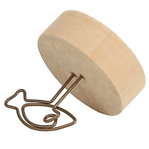 Fofetbfo 10PCS Table Number Holder Fish Shape Name Card Clips Table Card Holders Vertical Simple Place Card Holder Cute Place Card Holder with Log Base for Wedding Centerpieces Bridal Shower Birthday