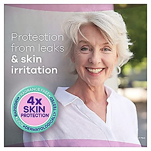 Always Discreet for Sensitive Skin Pads Moderate Absorbency Four Times Skin Protection Soft Dermatologically Tested Fragrance-Free, 57 Count