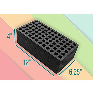 Polar Whale 4 Art Marker Storage Tray Organizers Pen Pencil Brush Storage Design Stand Supply Horizontal Storage Non-Scratch Non-Rattle Washable Compatible with Copic and More Each Holds 72