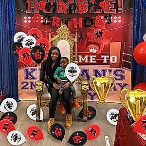 Boxing Birthday Party Decorations, Boxing Birthday Banner Cake Topper Balloons, Fight Sports Wrestling Party Supplies Boxer Boxing Match Theme Party Supplies