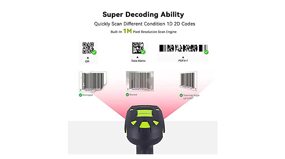 Alacrity 2D Barcode Scanner: Wireless & Durable