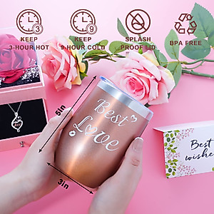 Onory Gifts for Mom From Daughter Son Mother's Birthday Gift Box Set, Present for Wife Grandma Necklace for Mom Wife Sister Girlfriend Friend Female (Pink)