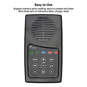 Audio Bible Player, Electronic Bible Reader, Portable Solar Charging Bible Reader E Book Reader Intelligent Ereader for Bible Listeners, Built in 8G Capacity (English KJV with French with Aramaic)