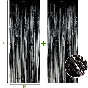 Twinkle Star 4 Pack Photo Booth Backdrop 3FT x 8FT Metallic Tinsel Foil Fringe Curtains Environmental Background for Birthday Wedding Party Christmas Decorations