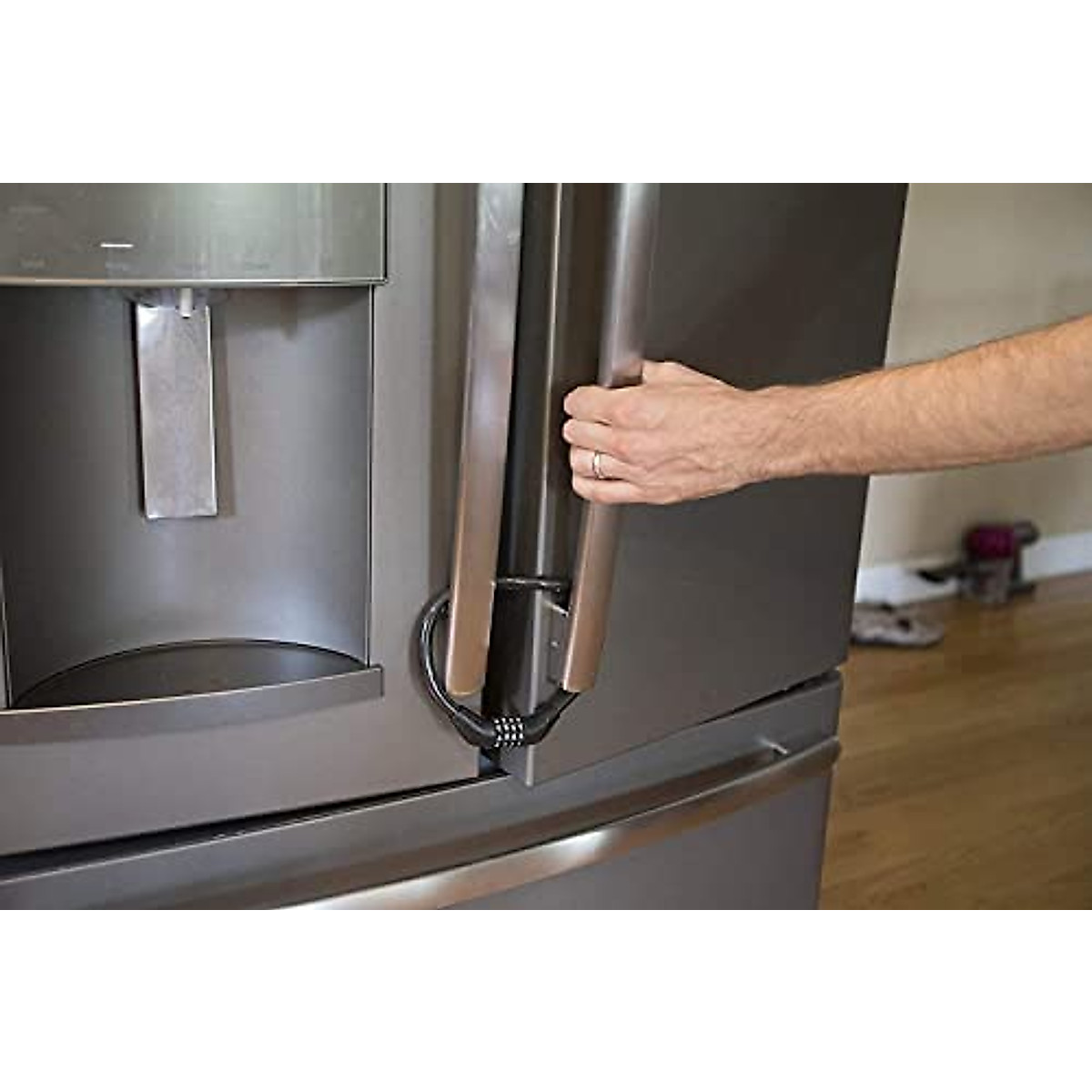 Urban August Fridge Lock: Multi-Functional Cable Combination Lock, for French-Door Refrigerators and Cabinets. Great Fridge Lock for Children or Adults (Two)