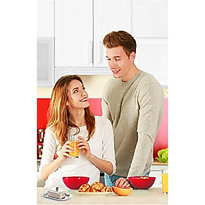 ALL GREEN Butter Dish with Lidand Knife Stainless-Steel Metal Saucer with Unbreakable Clear Plastic Lid Covered Butter Dish. Deluxe Butter Keeper, Container and Spreading Knife (clear).