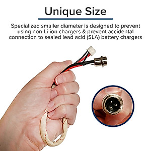 AlveyTech Mini 3-Prong 4-Wire Charger Port - Replacement Switch Harness for Gyroor Warrior G2, Swagtron Swagboard T1 Pro, T3, T5, T6 Outlaw, Original Swagway, Hoverboard, Scooter