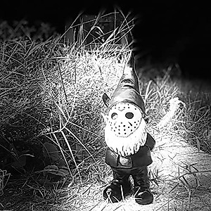 ULUZE Garden Gnomes Halloween Decorations Indoor for Home Horror Decor Funny Gnome 8" Tall - Red