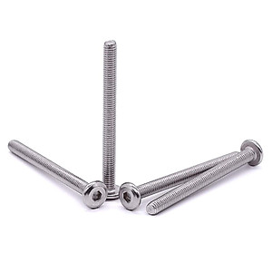 M5-0.8 x 50mm Hex Socket Head Cap Screws, 304 Stainless Steel 18-8, Flat Countersunk Machine Screws for Furniture, Binding, Machinery, Automotive, DIY Projects, 30 PCS