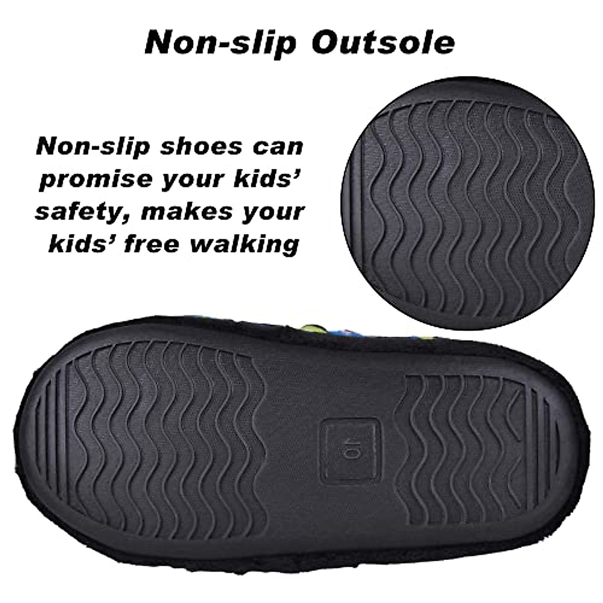 CCVON Boys Girls Slippers Cute Soft Cartoon House Shoes Cozy Plush Slippers Indoor Outdoor Navy Blue 11