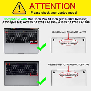 Fintie Case for MacBook Pro 13 Inch A2338(M2 M1) A2251 A2289 A2159 A1989 A1706 A1708 (2016-2021 2022 2023 Release) with/Without Touch Bar- Snap On Hard Shell Case Cover, Frost Gray